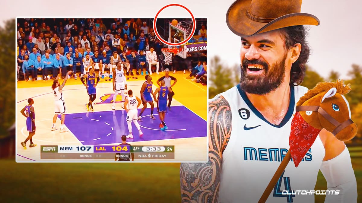 Steven Adams hits ultimate HORSE shot with off the top backboard free throw