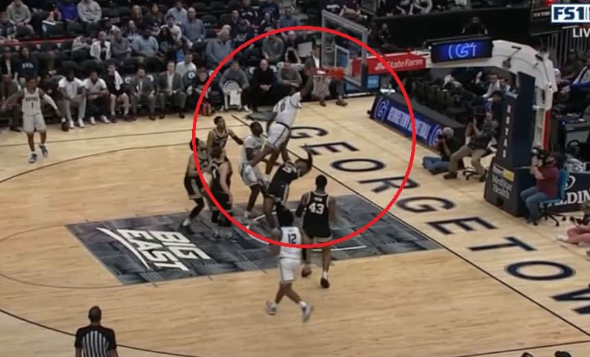 Georgetown basketball star Brandon Murray throws down epic slam