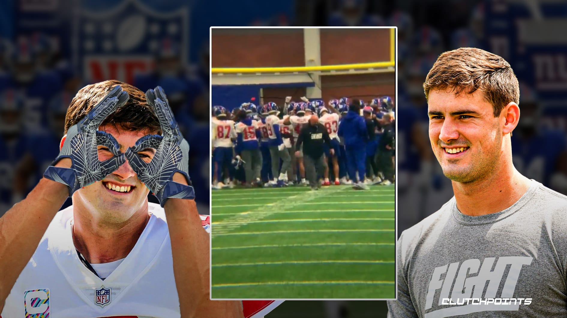 Daniel Jones fired up Giants teammates with immaculate Griddy before ...