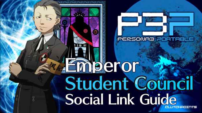 Student Council Social Link Guide - Persona 3 Portable Emperor