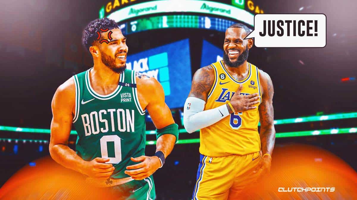 Celtics' Jayson Tatum blames LeBron James for ref disrespect