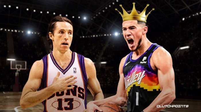 Devin Booker reacts to passing Steve Nash for all-time Suns record