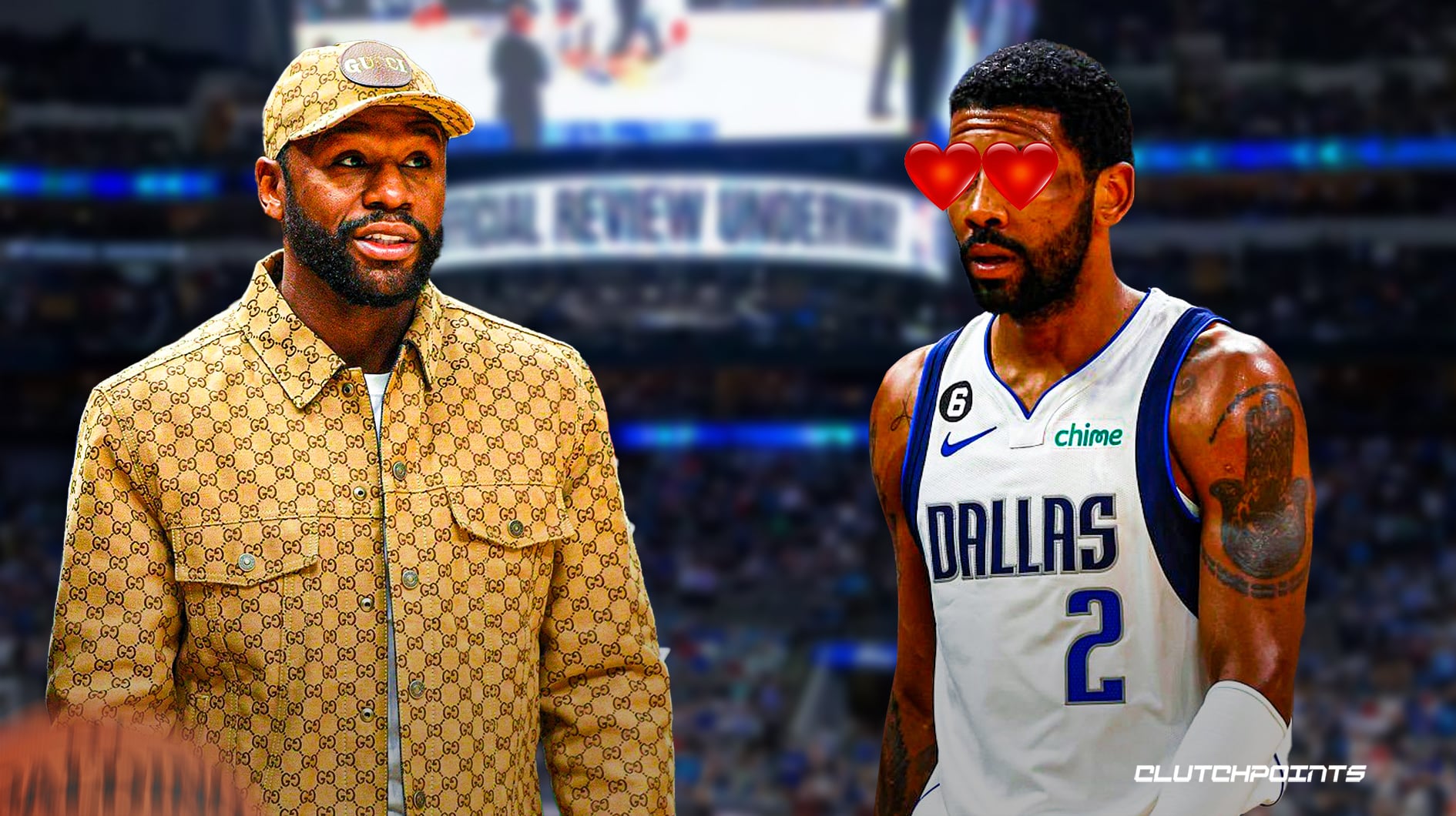 Kyrie Irving's special moment with Floyd Mayweather Jr. after first ...