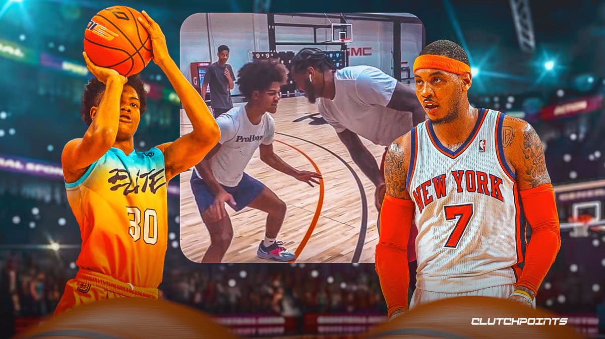 Overtime Elite's Bryson Warren does his best Carmelo Anthony impression