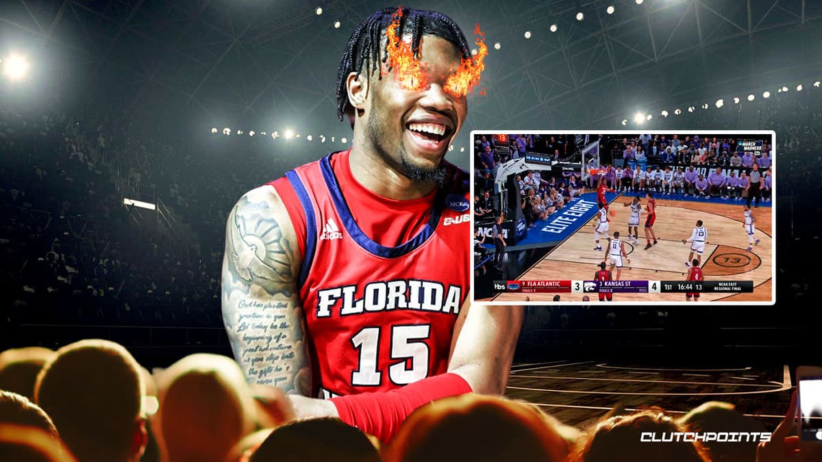 Florida Atlantic basketball's Alijah Martin puts Kansas State player on ...