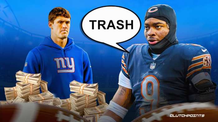 Bears' Jaquan Brisker calls Giants' Daniel Jones 'trash'