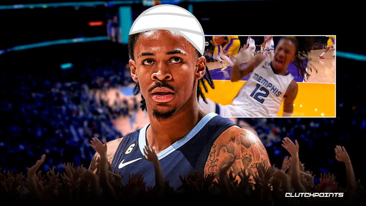 Grizzlies: Ja Morant grimacing in pain after hard fall vs. Lakers