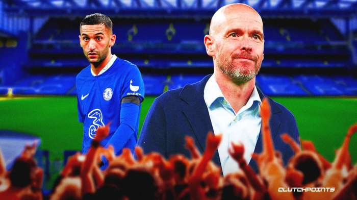 Manchester United's Erik ten Hag silent on Hakim Ziyech chat