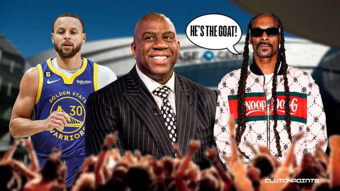 Warriors' Stephen Curry over Magic Johnson, Snoop Dogg says