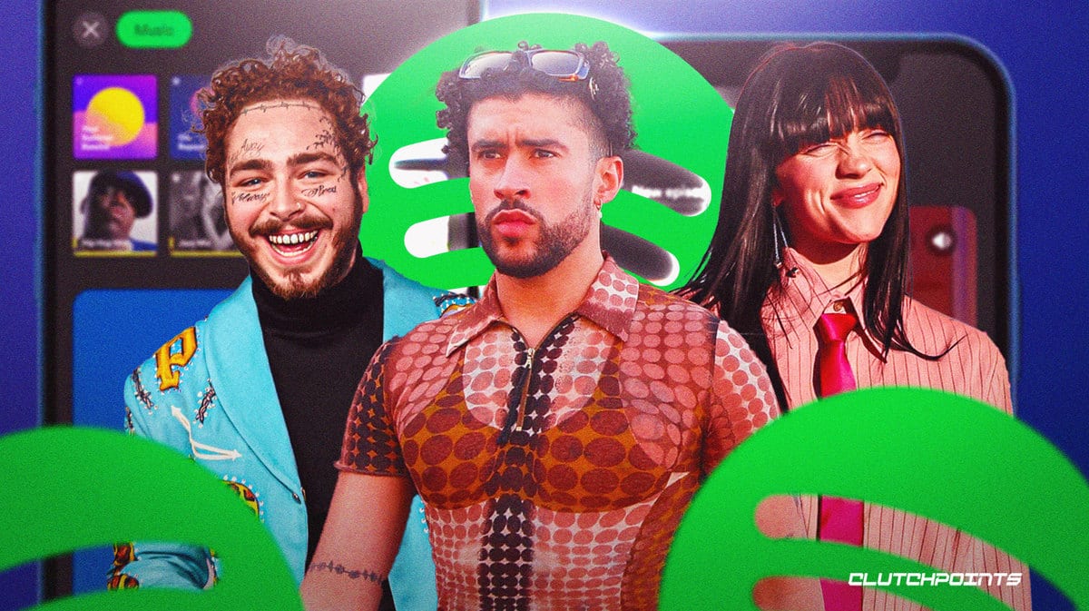 Bad Bunny, Billie Eilish and Post Malone on Spotify's Billions Club