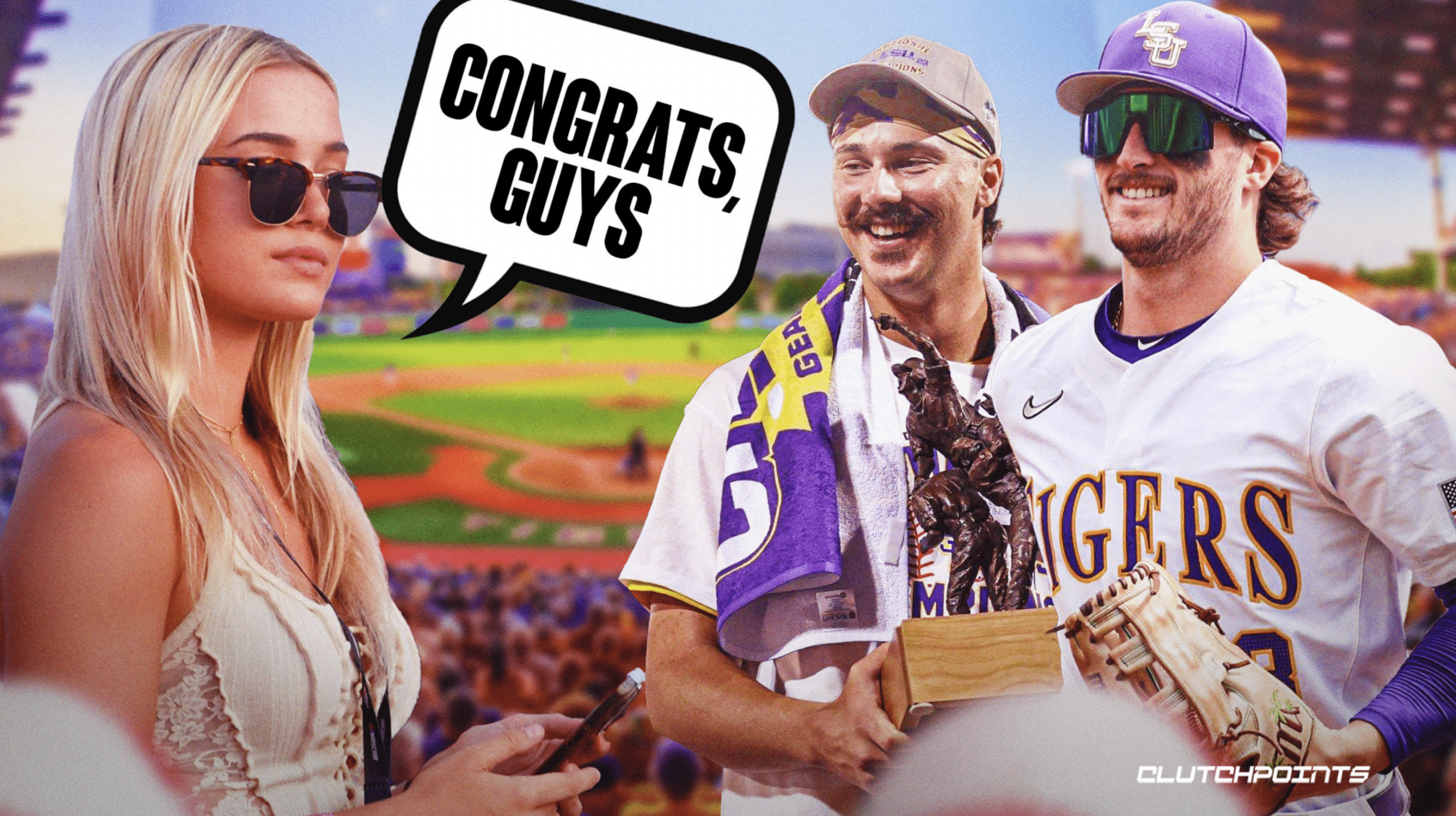 MLB draft: Olivia Dunne reacts to LSU duo making history