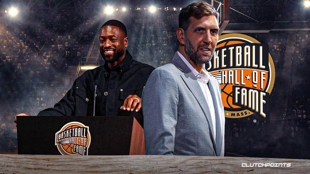 Heat legend Dwyane Wade reacts to HOF induction with Dirk Nowitzki