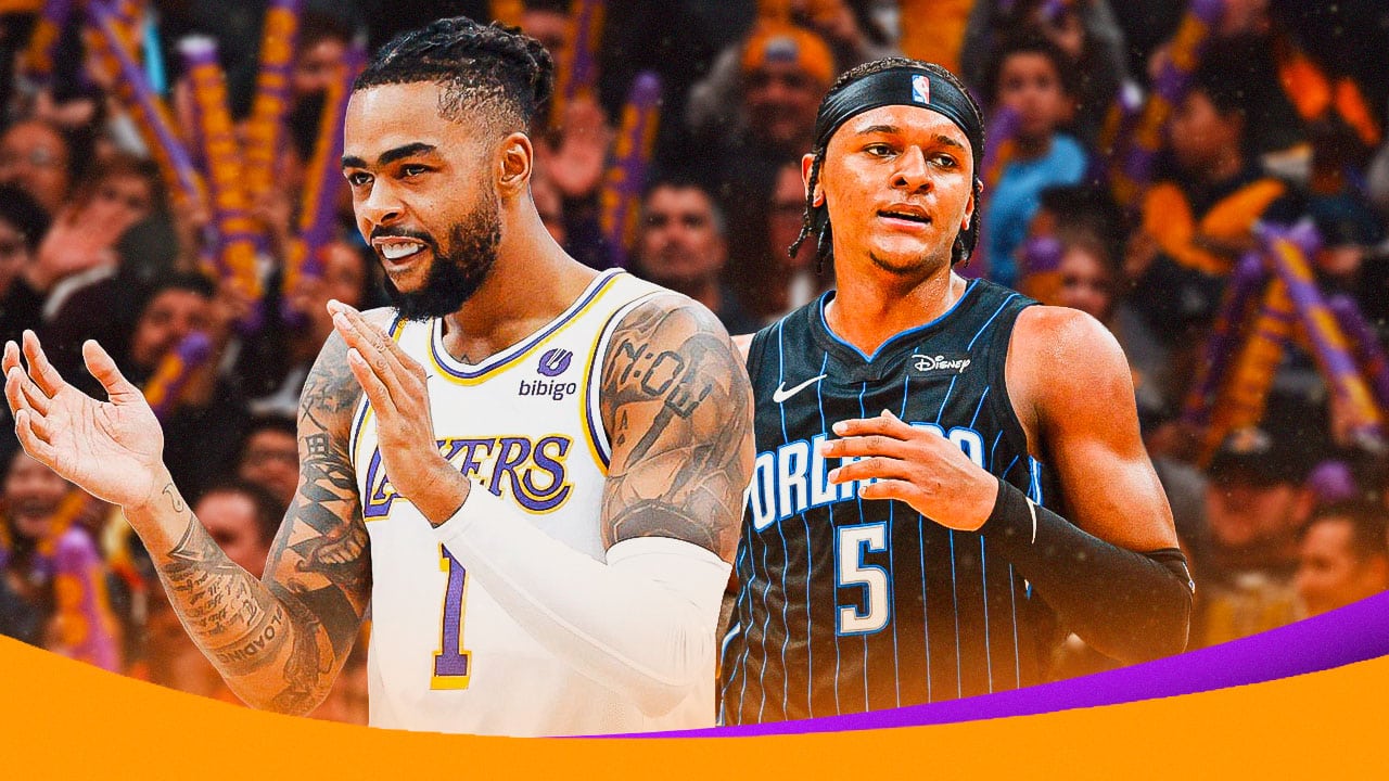 Lakers PG D'Angelo Russell puts Paolo Banchero on a poster with savage ...