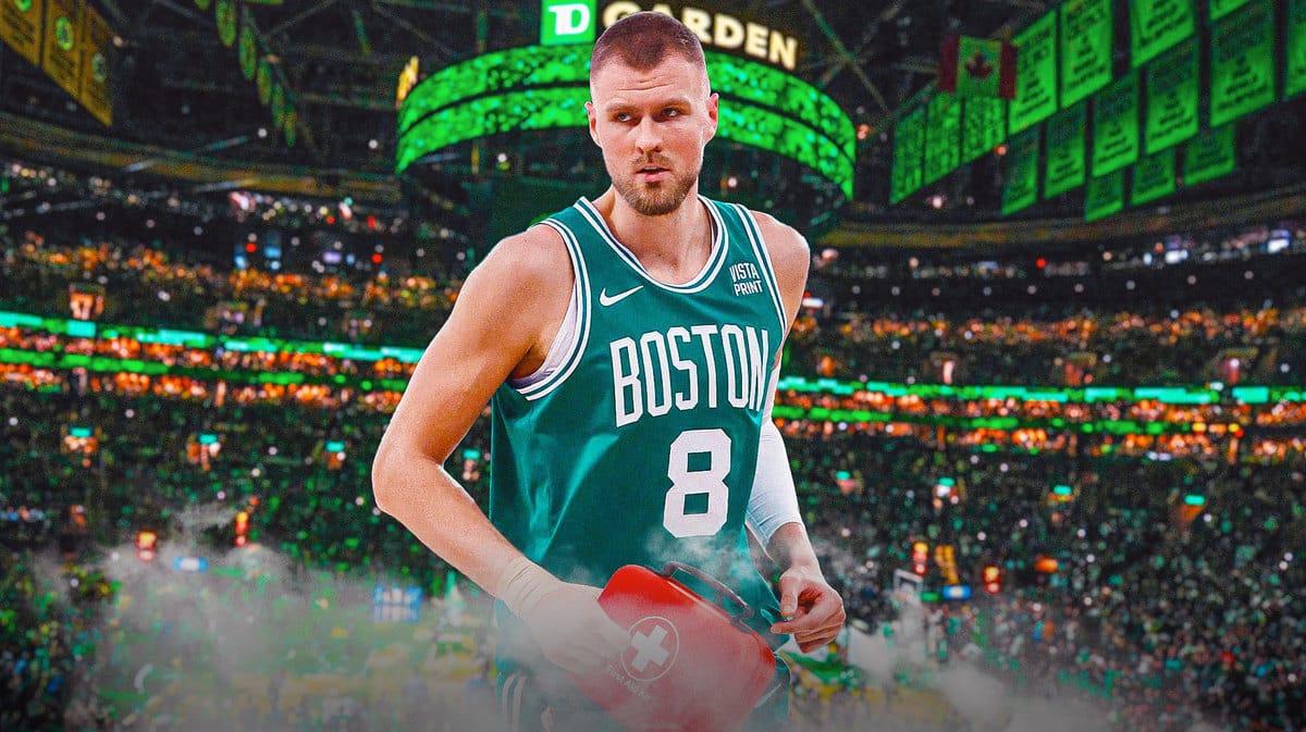 Celtics' Kristaps Porzingis plays down concerning calf injury after ...