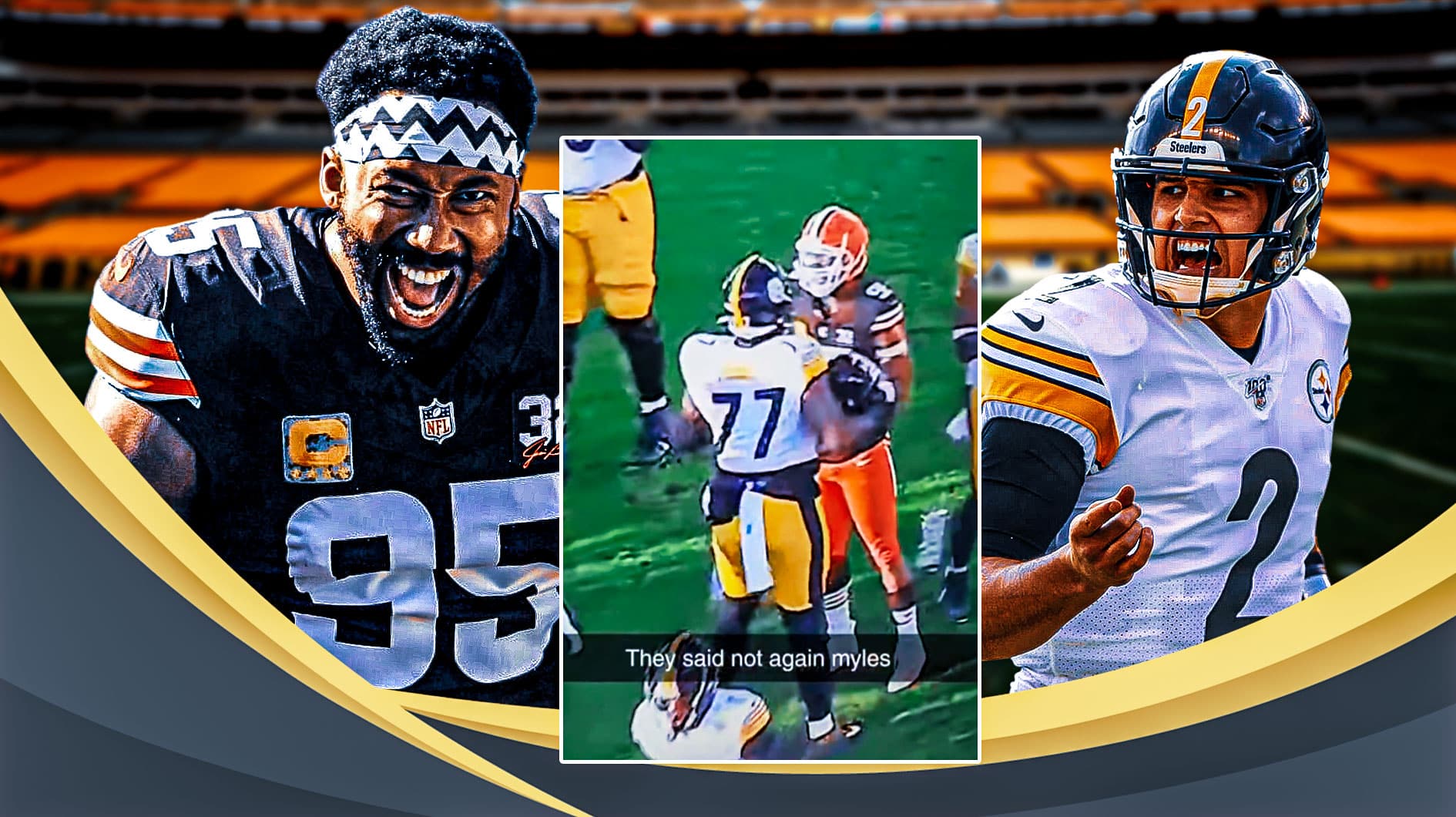Steelers have Mason Rudolph flashback after Myles Garrett picks up helmet
