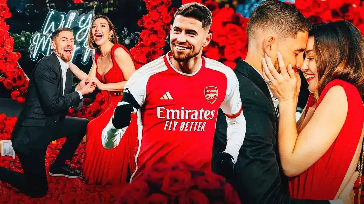 Arsenal star Jorginho gets engaged to stunning wag Catherine Harding