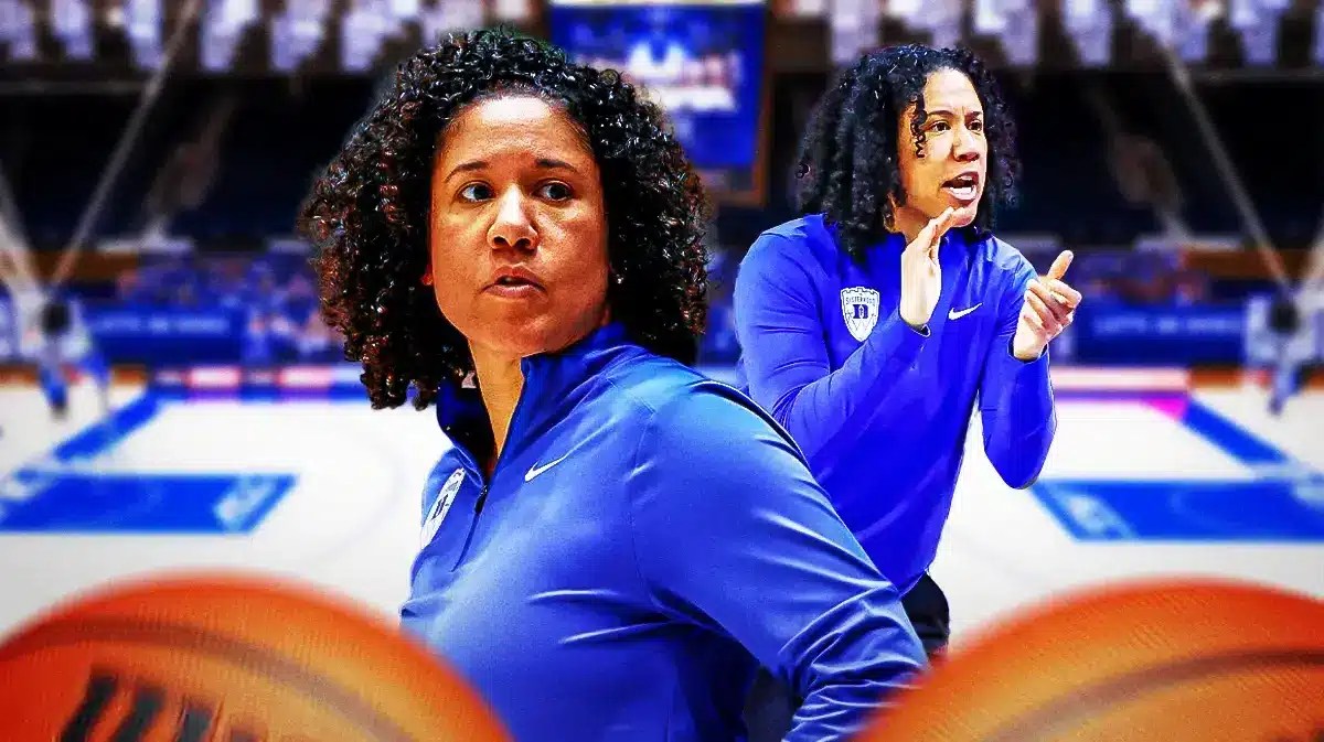 Duke women's basketball coach Kara Lawson reacts to shocking 42-point ...