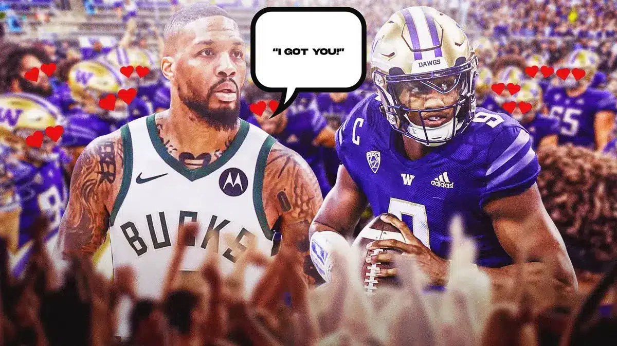 Bucks' Damian Lillard's epic gesture for Washington football before ...