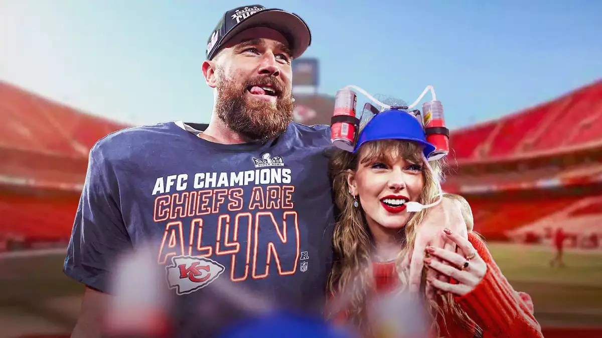 Chiefs: Taylor Swift goes viral for chugging beer on big screen at ...