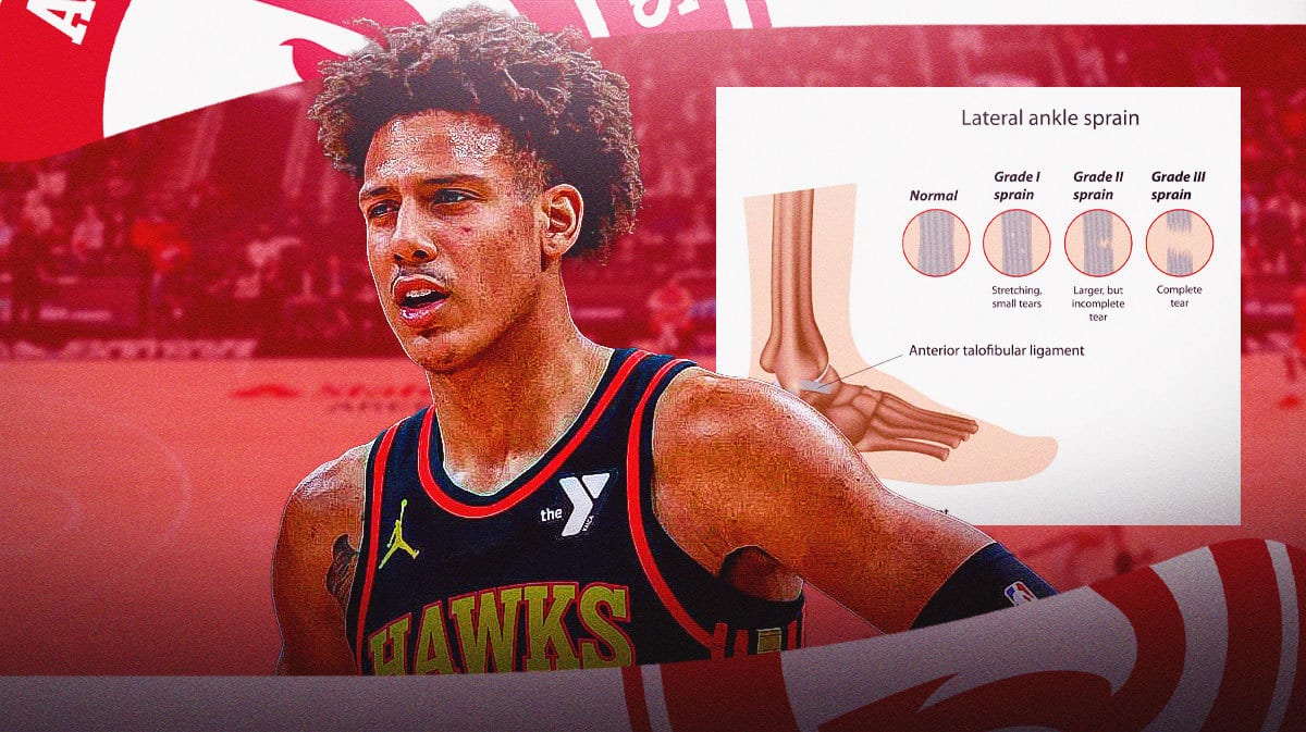 Hawks' Jalen Johnson leaves Cavs game with painful lower-body injury