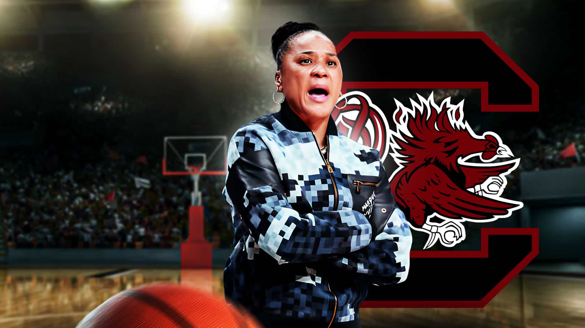Dawn Staley's immediate reaction to near collapse vs. Indiana