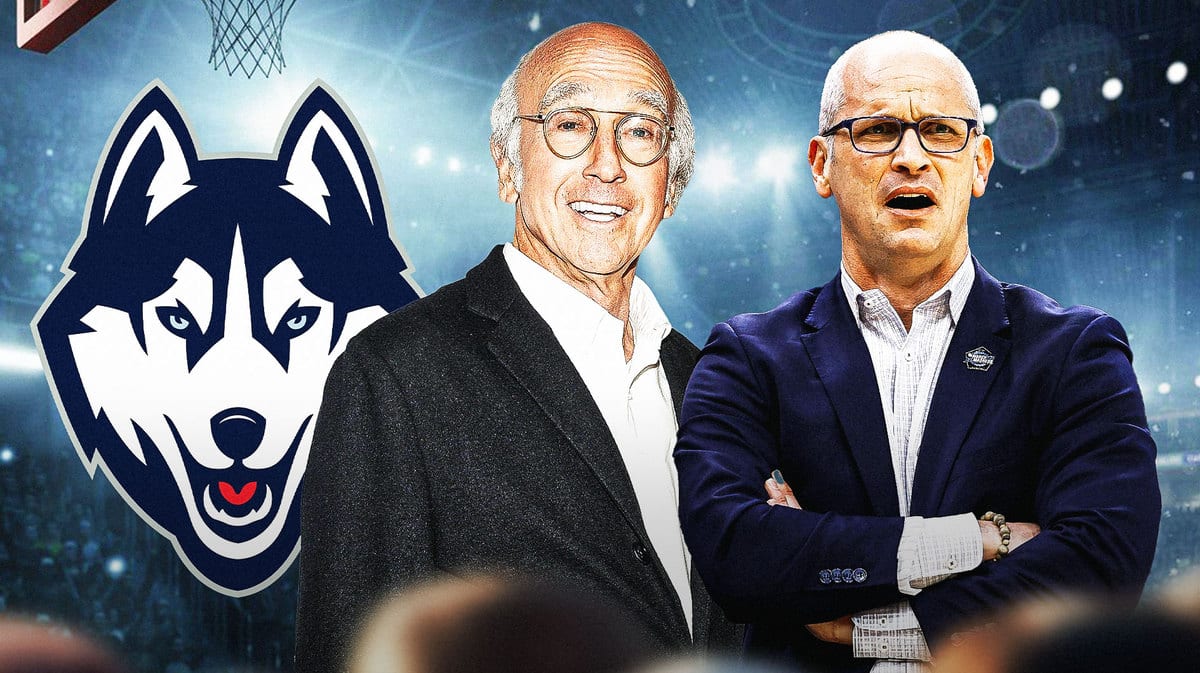 UConn basketball's Dan Hurley reacts to hilarious Larry David request ...