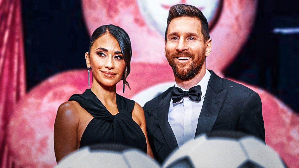 Lionel Messi pictured with Inter Miami-themed teddy bear