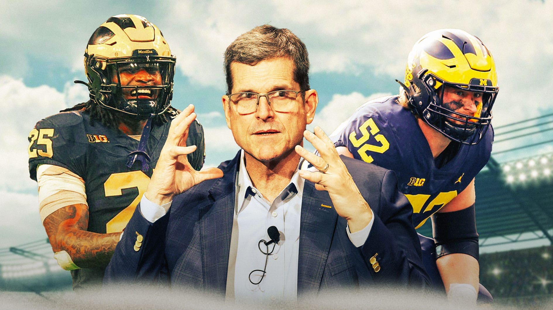 Jim Harbaugh, Junior Colson reuniting with ex-Michigan football star ...