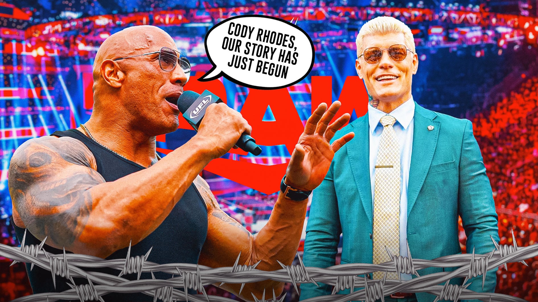 The Rock declares that his WWE story with Cody Rhodes has just begun