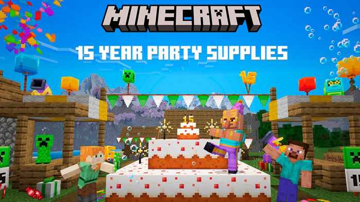 Minecraft releases Free Party add-on to celebrate 15th Anniversary