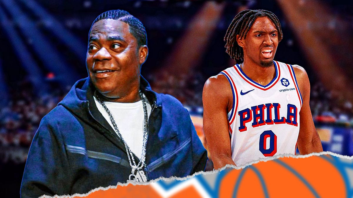 Knicks fan Tracy Morgan caught giving Tyrese Maxey the finger after ...