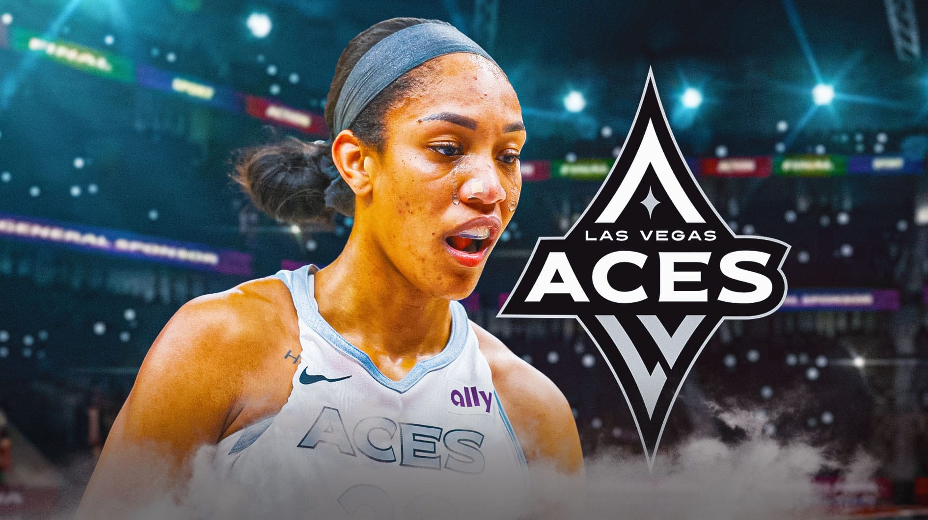 A'ja Wilson weeps in front of reporters after Aces' emotional loss to ...