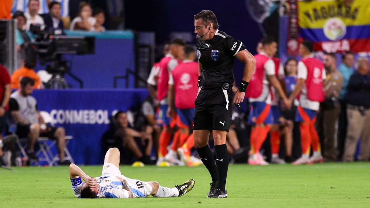 Lionel Messi in tears after brutal injury in Final vs. Colombia