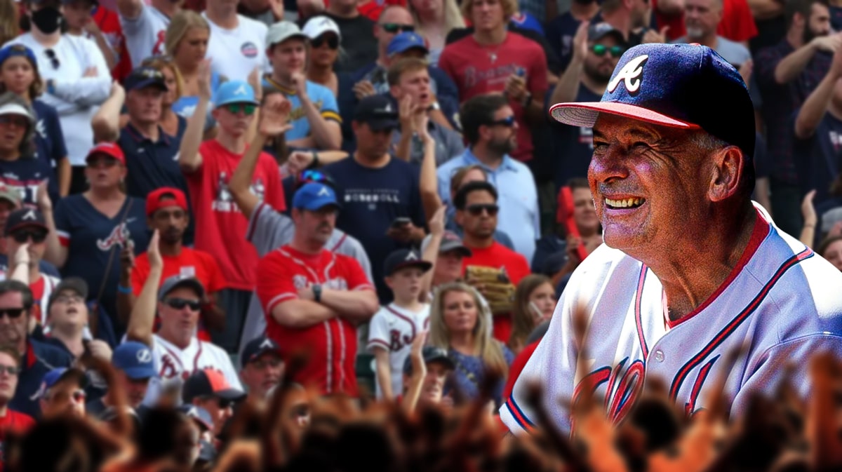 Braves fans go crazy over smiling Bobby Cox's appearance during ...