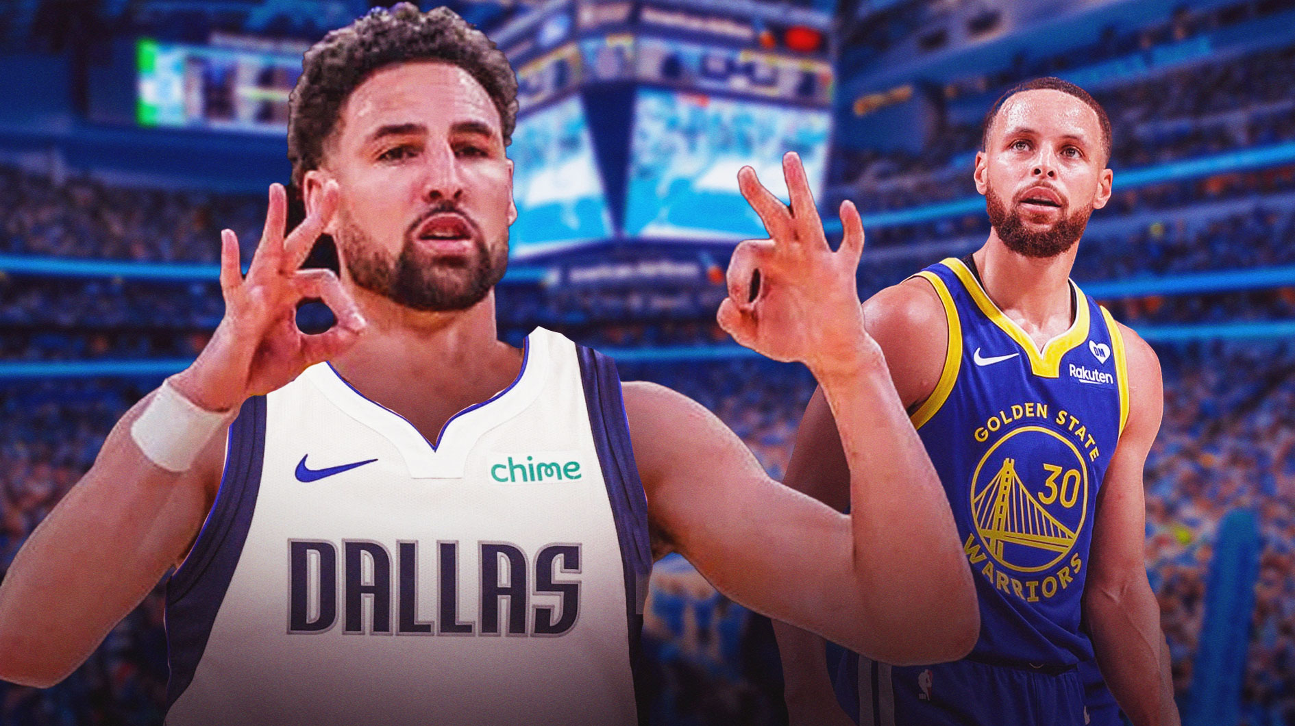 Klay Thompson's 2-word reaction to wild Mavs-Warriors preview