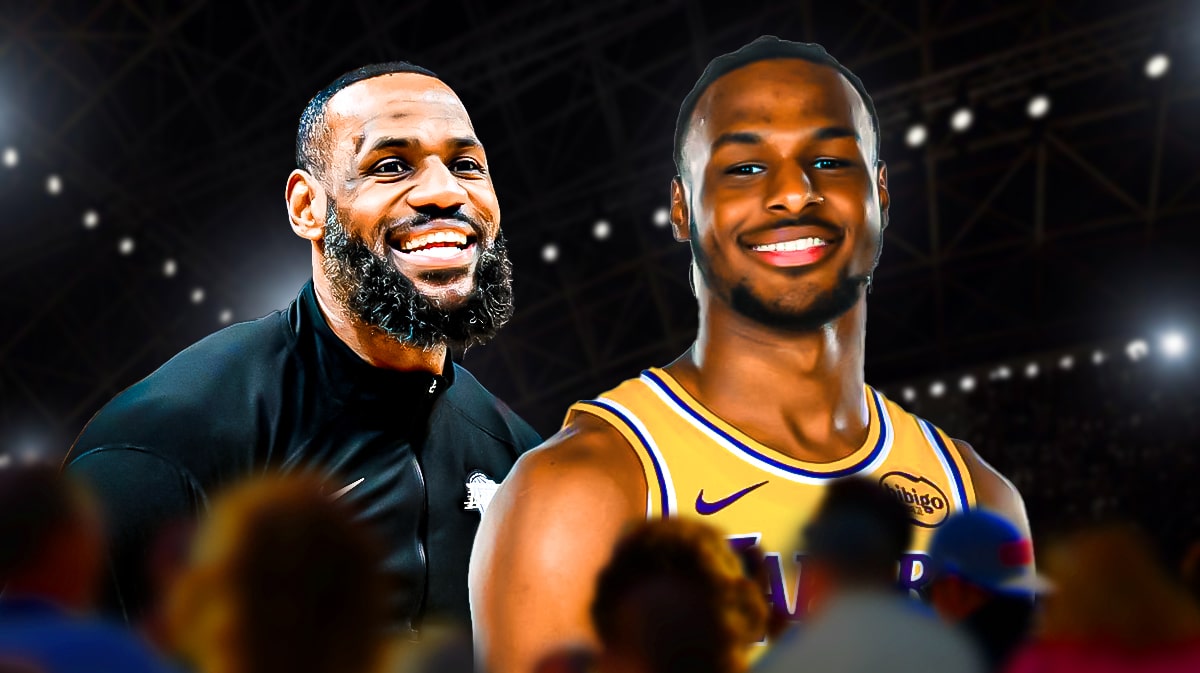 LeBron James' instant reaction to Bronny James' first Lakers bucket