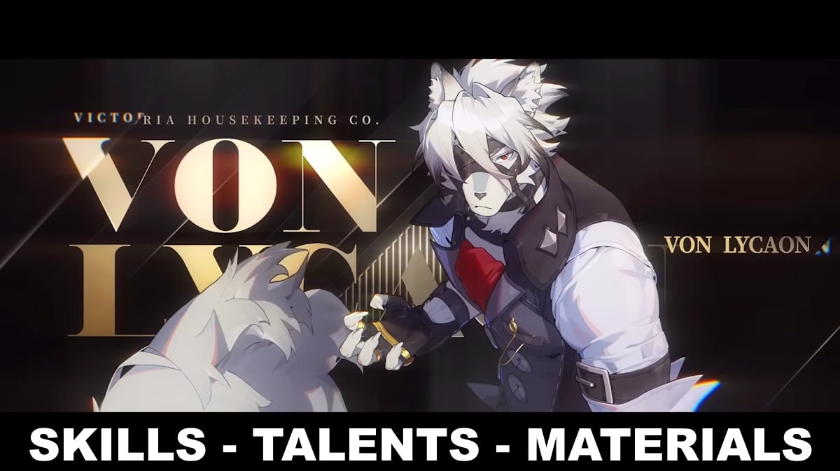 Lycaon Kit, Skills, Talents, And Ascension Materials In ZZZ