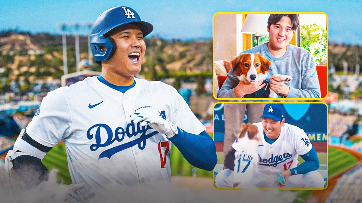 Shohei Ohtani's dog Decoy throws out first pitch on bobblehead night