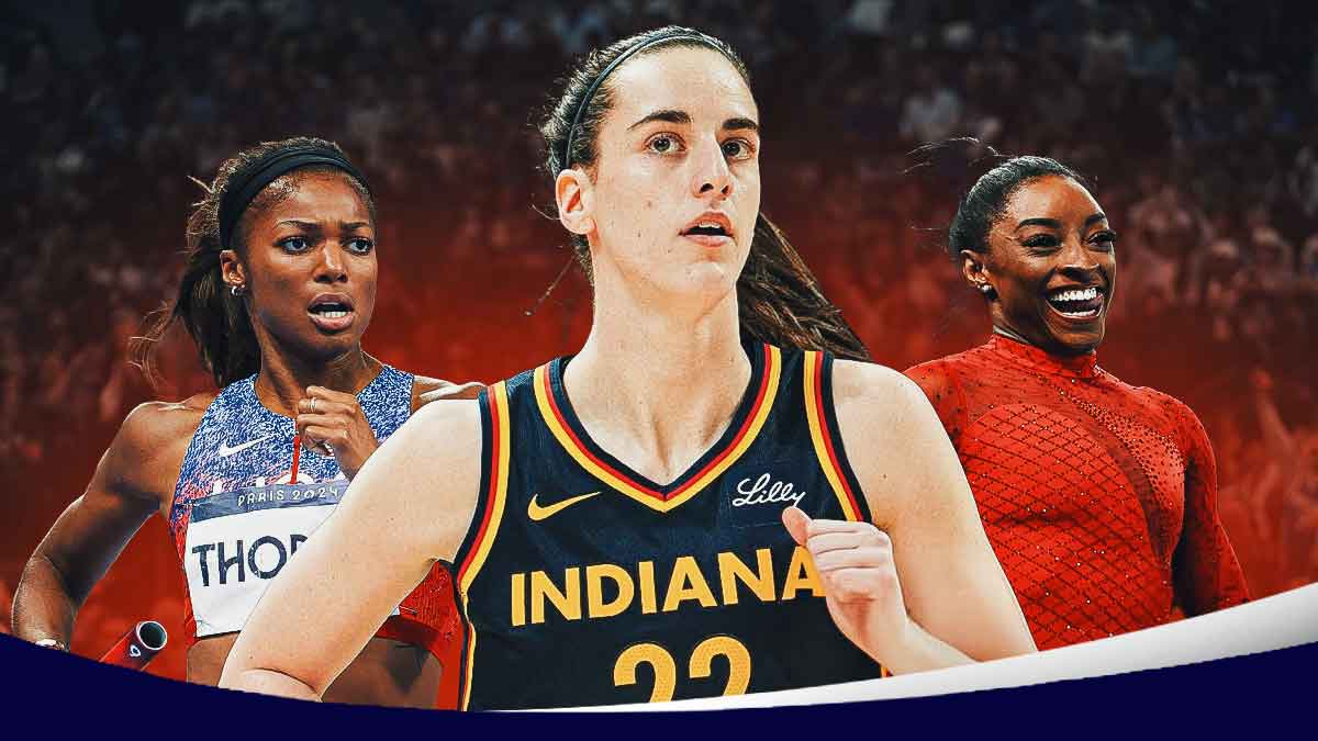 Caitlin Clark, Simone Biles, Gabby Thomas share powerful moment