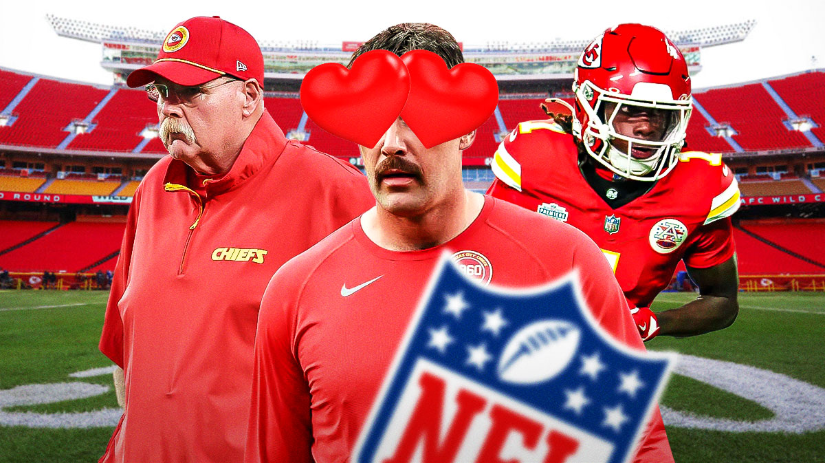 Chiefs' Travis Kelce points out eye-opening Xavier Worthy, Andy Reid ...