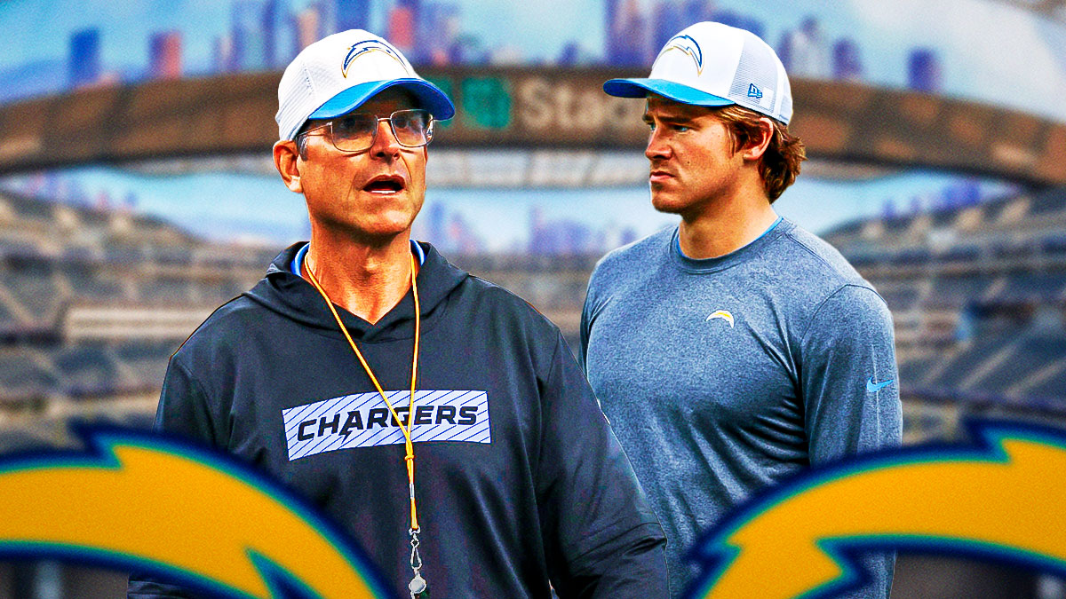 Jim Harbaugh takes Justin Herbert admiration to next level