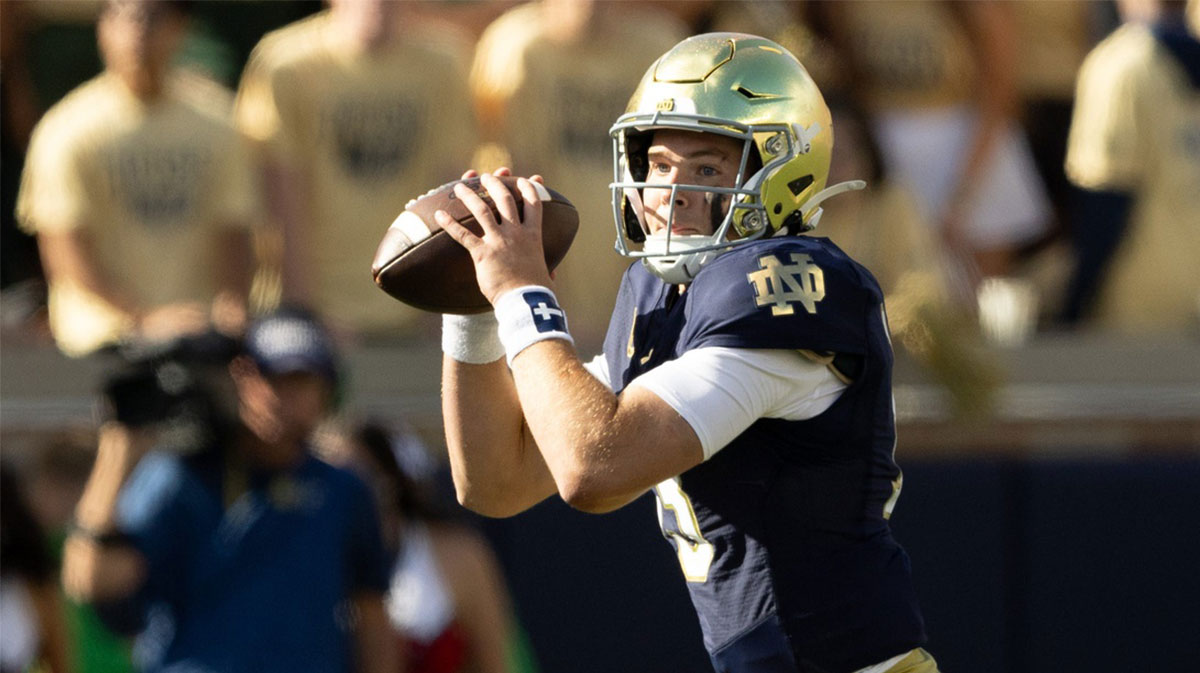 Notre Dame football QB Riley Leonard status 'unclear' after suffering ...