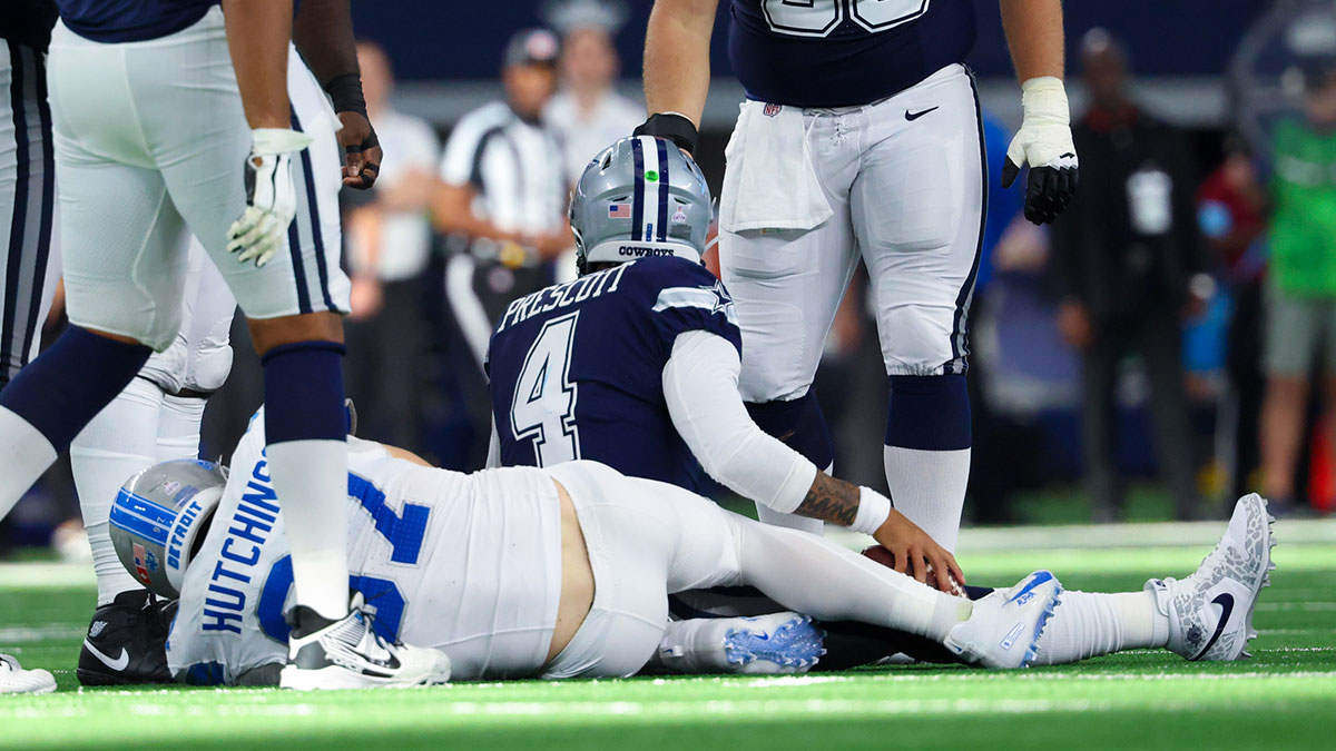 Prayers pour in for Lions' Aidan Hutchinson after heartbreaking injury vs. Cowboys
