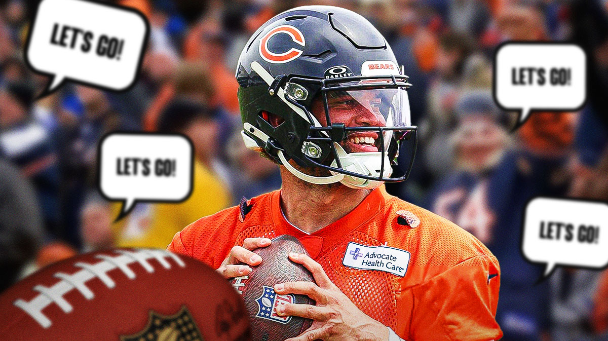 Bears fire up fans with Caleb Williams high school photo