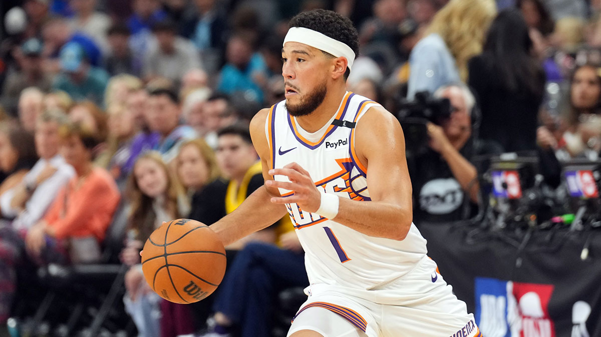 Suns' Devin Booker reacts to viral fake Bronny James accusation