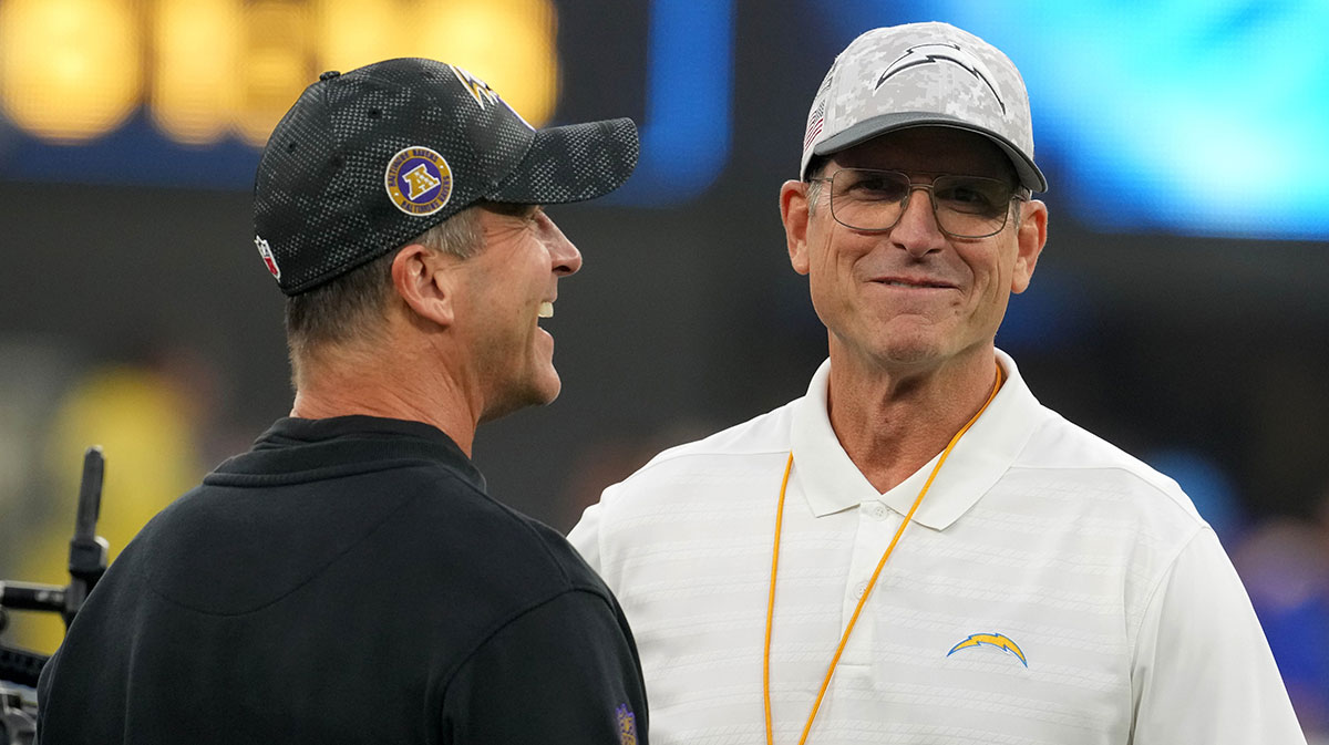 John Harbaugh gives touching message to Chargers' Jim Harbaugh after ...