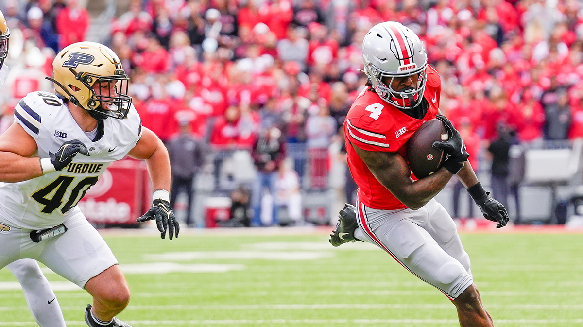 Ohio State football's Jeremiah Smith, Ryan Day react to record-breaking ...