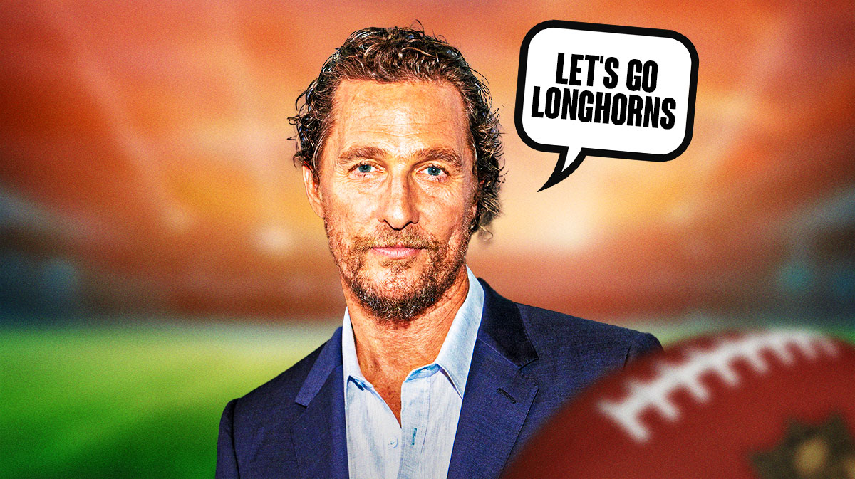 Matthew McConaughey leads Texas fans' chant on field after CFP win over ...