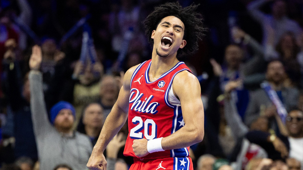 How 76ers' Jared McCain is spending time after season-ending meniscus ...