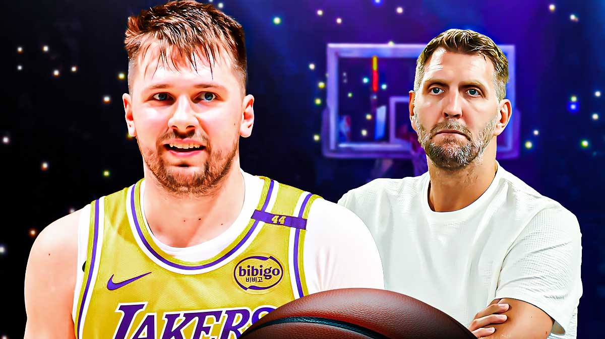 Luka Doncic reacts to Dirk Nowitzki showing up to Lakers debut